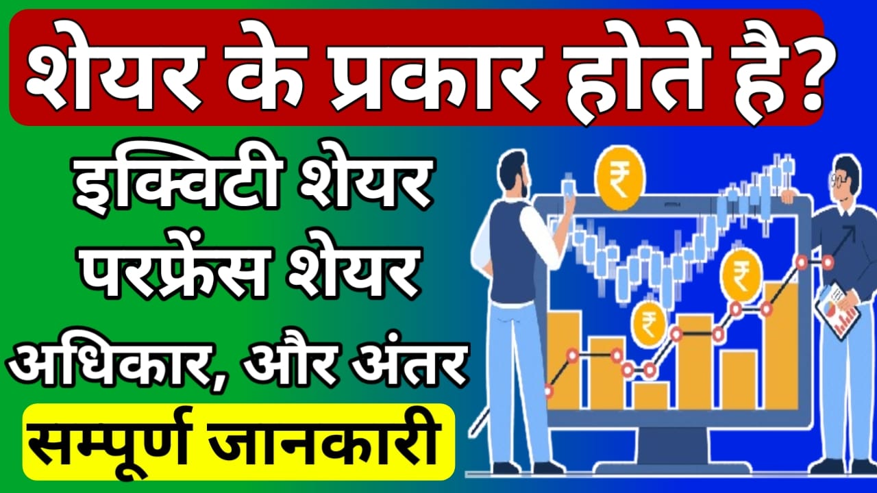 शेयर कितने प्रकार के होते हैं? शेयर के प्रकार -1.इक्विटी शेयर, 2 ...